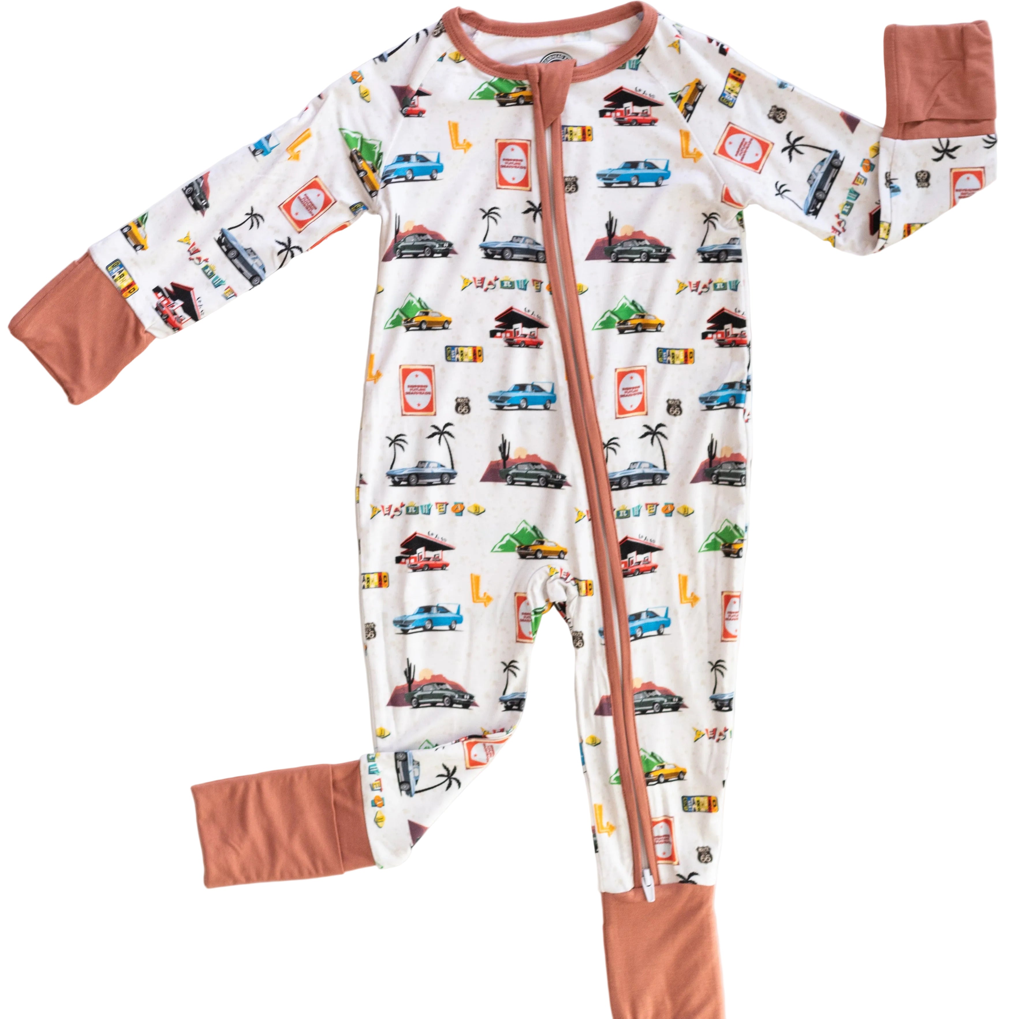 American Muscle Baby Zippy | Road Trip Bamboo Zipper Pajamas – Gearhead ...